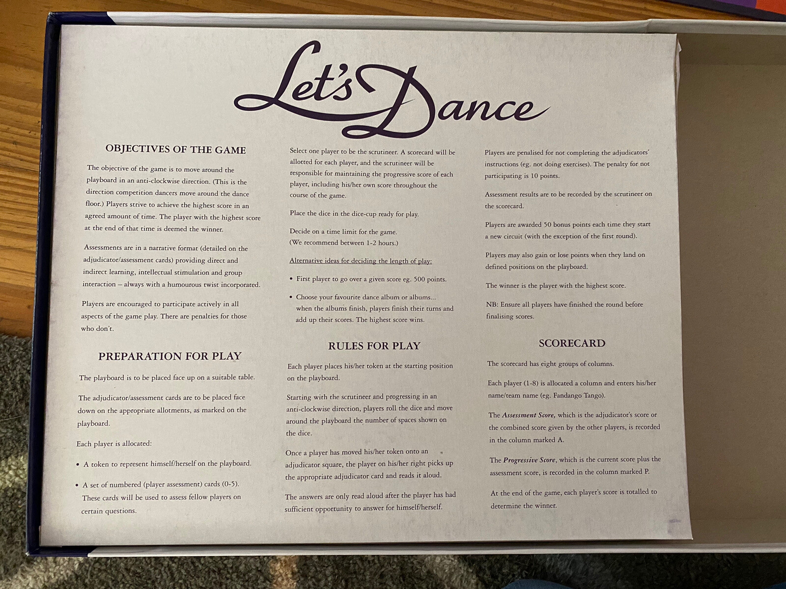 Modern Ballroom Board Game Let’s Dance 2-8 Player Australian Made Ages ...