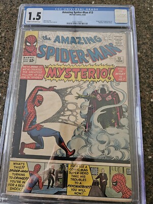 Amazing Spider-Man 13 CGC 1.5 First Appearance Of Mysterio! | eBay