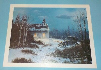 Artist Guy Rowbury Signed Autographed Print Church Car Limited Edition ...