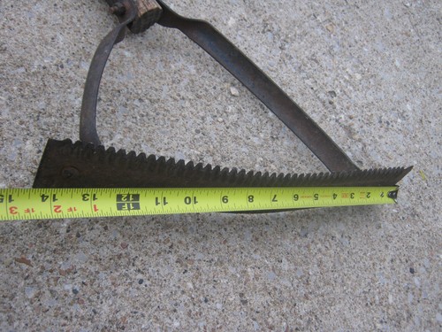Vintage Weed Grass Trimmer Sling Blade Wood Handle Rustic Yard Sickle ...