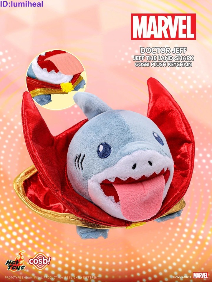Marvel Jeff The Land Shark COSBI Plush Keychain Collection Figure Toy ...