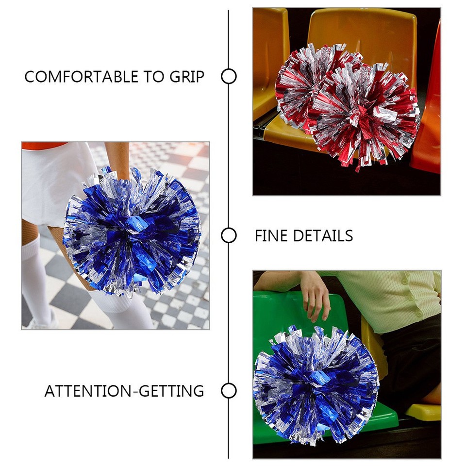 12 Pcs Bulk Cheerleading Pom Portable Cheerleader Props Cheering Poms ...