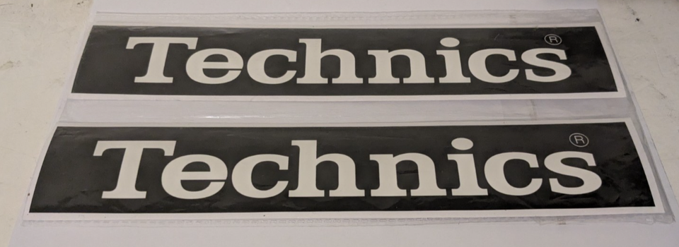 2 x Technics DJ Turntable Stickers White & Black rare for SL1200 - SL ...