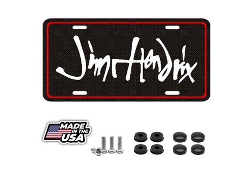 JIMI HENDRIX METAL LICENSE PLATE MUSIC TAG - BLACK - NEW | eBay