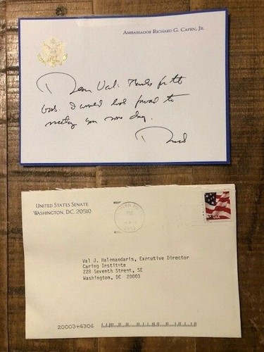 1 ORIGINAL Note À Val Halamandaris/NAHC De: L'Ambassadeur Richard G ...