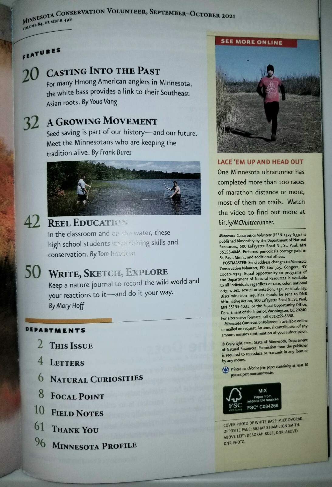 Minnesota Conservation Volunteer Magazine. Sept - Oct 2021 | eBay