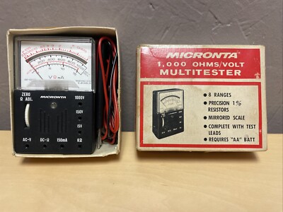 Vintage Micronta 1000 OHMS/VOLT 8 Range Multitester #22-027B Radio ...