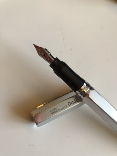 OHTO Dude Hexagon Barrel Fountain Pen Ff-15dd Building Silver for sale ...