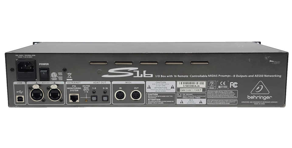 Behringer S16 16 x 8 Digital Stage Box FOR PARTS 1411041 | eBay