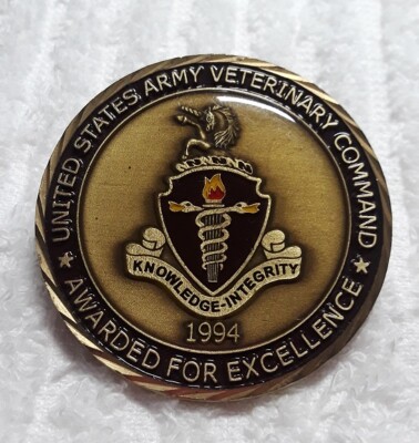 AUTHENTIC UNITED STATES ARMY VETERINARY COMMAND 1994 OLD and RARE ...