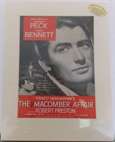THE MACOMBER AFFAIR - CLASSIC MOVIE POSTER 14x18 - GREGORY PECK ...