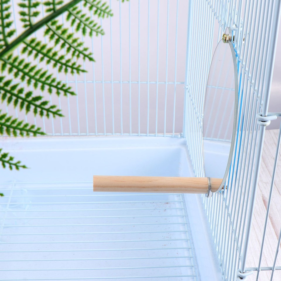 Bird Cage Mirror Parrot Mirror Bird Mirror Perch Cockatiel Toys Parrot ...