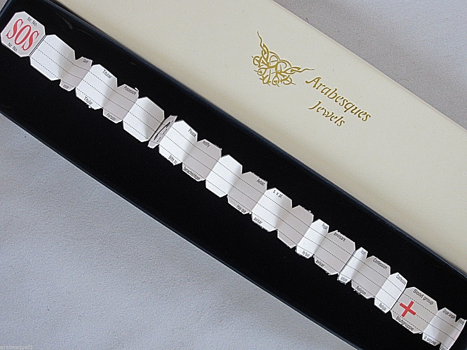 ARABESQUES SOS BRACELET/MEDICAL/EMERGENCY | Grelly UK