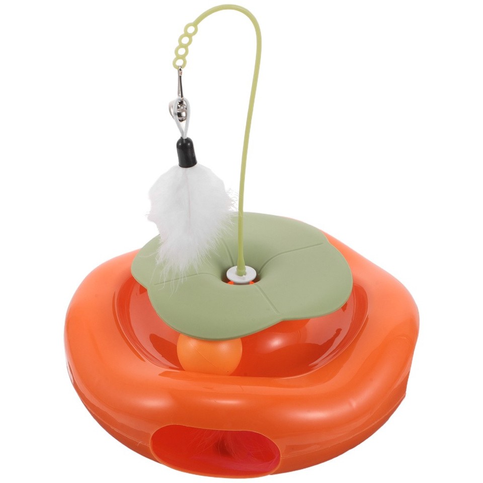 Rotating Track Cat Toy Toys for Indoor Cats Wobble Interactive Kitten ...