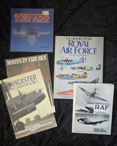 LOT OF 5 ~ Airplane Books, British RAF ~ Military History, Aviation, HC ...
