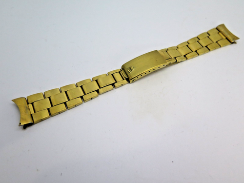 Vintage Rolex Oyster 19mm Daytona Bracelet 7835/357 Yellow Gold Plated ...