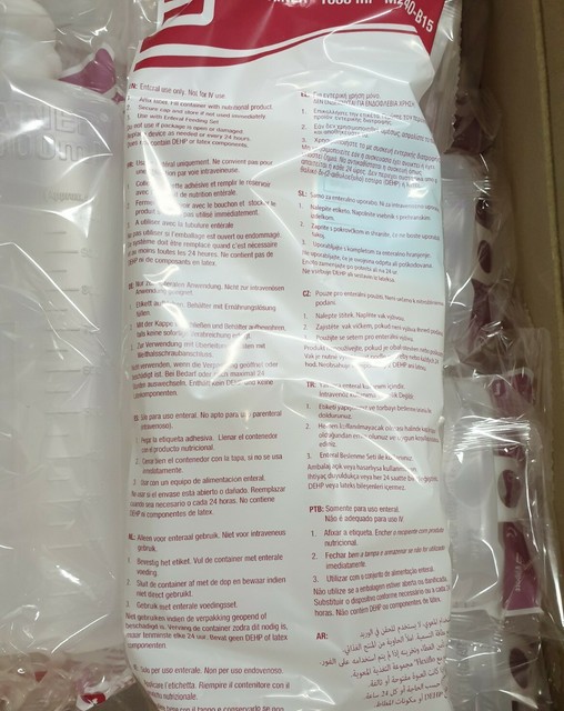 3x Abbott Flexiflo Flexitainer 1000ml Enteral Feeding M240-B15 feed or ...