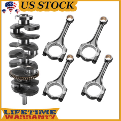 13401-28030 Crankshaft & 4pcs Connecting Rod 13201-29685 For Toyota 2AZ ...