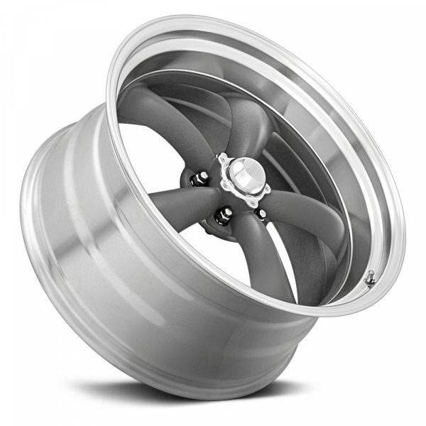 17 GRAY TORQ THRUST WHEELS RIMS AMERICAN RACING STAGGERED SET 17X7 17X8 ...