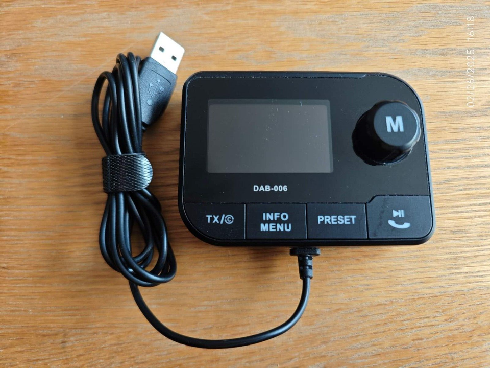 Car DAB/DAB+ Radio Adapter, Bluetooth FM Transmitter Handsfree Call Car ...