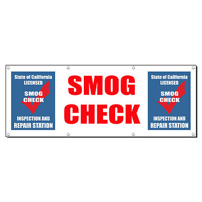 SMOG CHECK SMOG CHECK INSPECTION Sign Banner 4' x 2' /w 4 Grommets | eBay