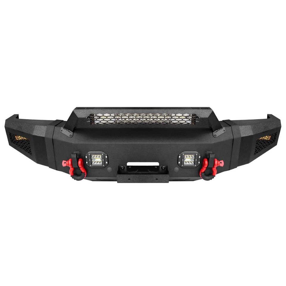Offroad Front Rear Bumper w/Winch Plate Lights For 2008-2010 Ford F250 ...