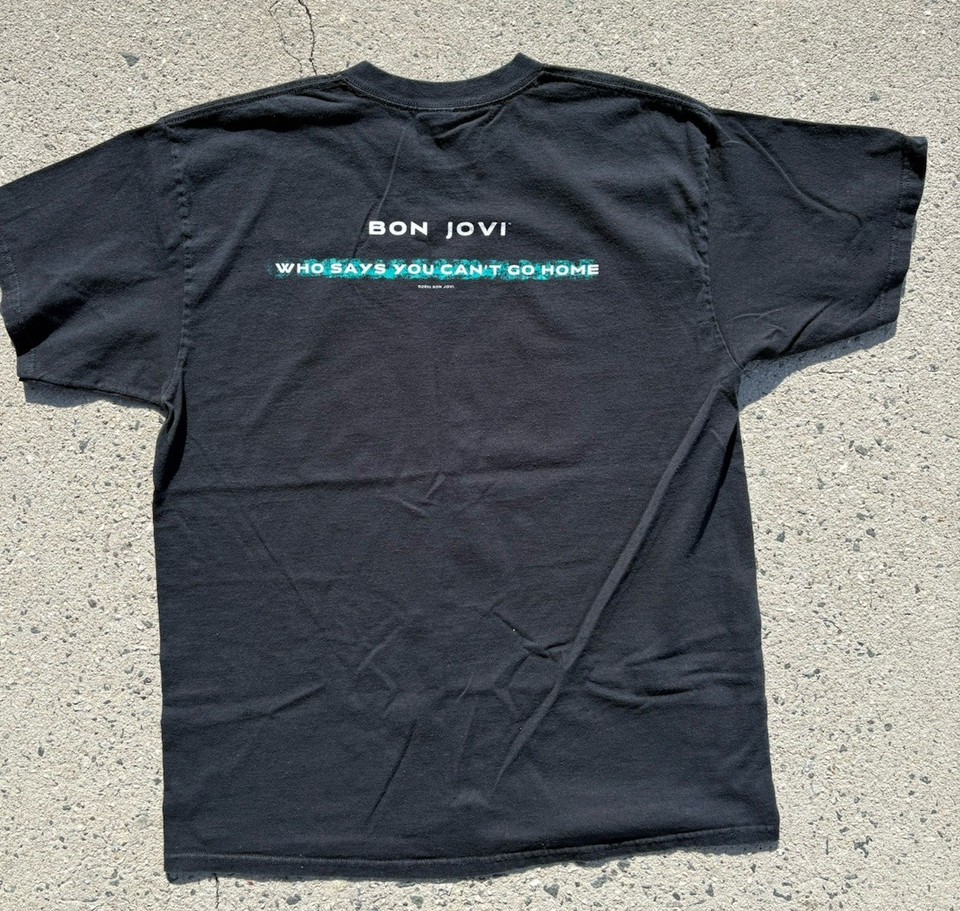 Vintage 2005 Bon Jovi Who Says You Can't Go Home Tour T-Shirt Size XL ...
