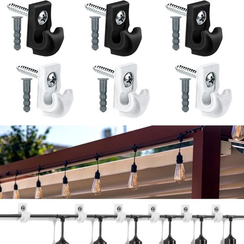 10pcs/set Convenient String Light Hook Plastic Patio Clips Outdoor Use ...