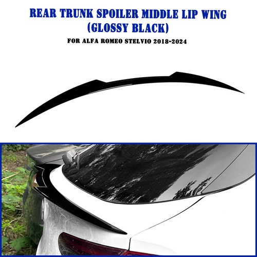 Rear Trunk Spoiler Middle Wing Decor For Alfa Romeo Stelvio 2018-2024 ...