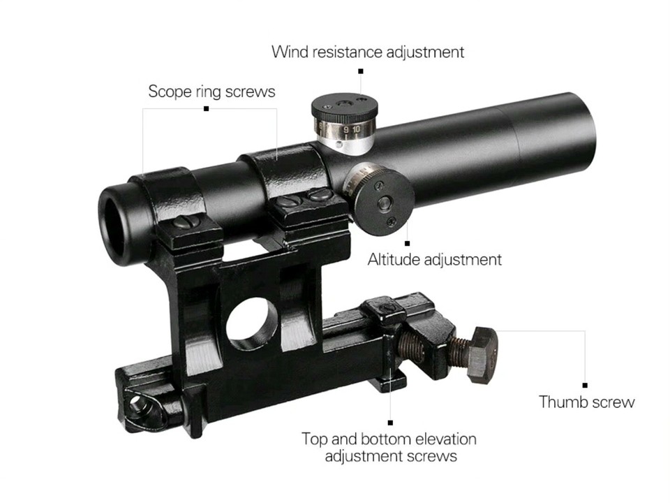 Mosin Nagant PU 3.5x20 Scope HD Shockproof Military Tactical Hunting ...