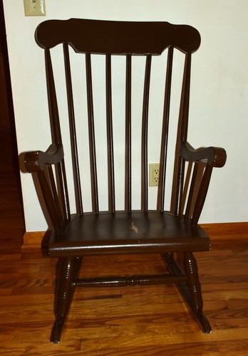 Antique Bent Wood Windsor Colonial Rocking Chair Rocker 40.5 " Tall | eBay