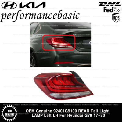 OEM Genuine 92401G9100 REAR Tail Light LAMP Left LH For Hyundai G70 17 ...