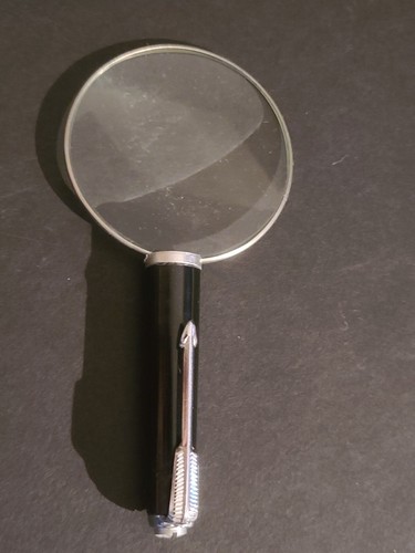 Vintage Small Pocket Magnifying Glass w/Pocket Clip (NO MAKERS MARK) 2 ...
