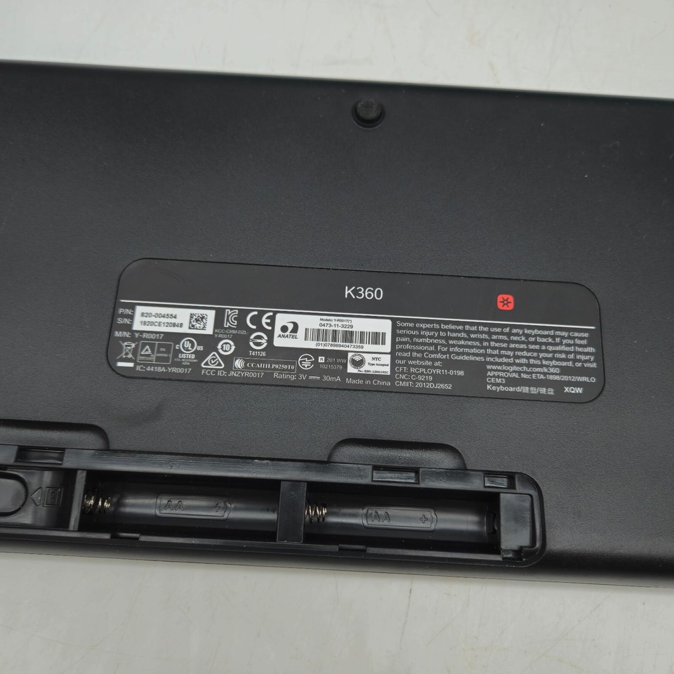 Logitech K360 (920-004088) Wireless Keyboard w/ USB Dongle Receiver | eBay