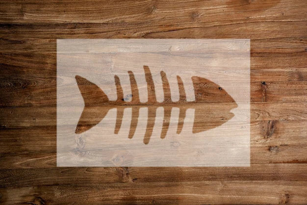 Fish Skeleton Stencils