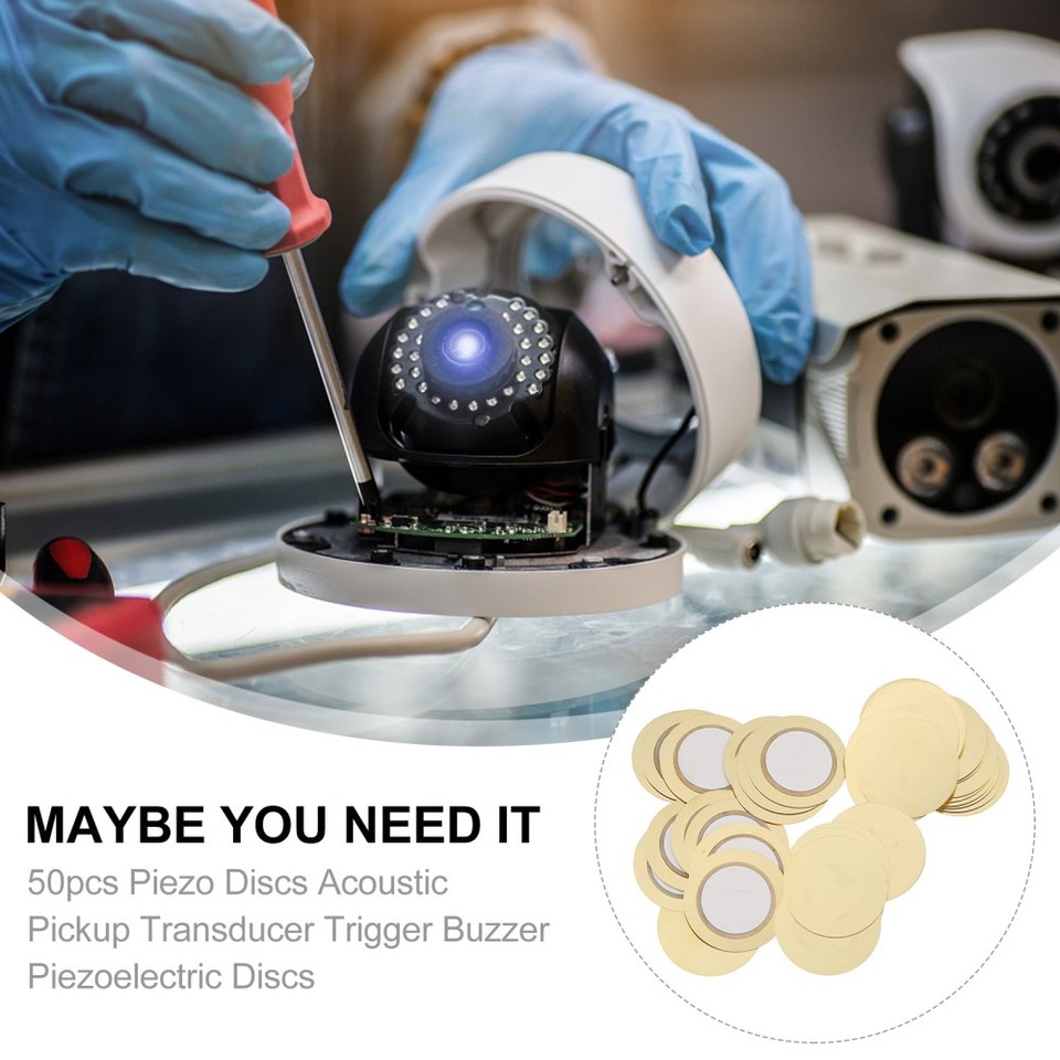 50pcs Piezo Discs: High Sensitivity Acoustic Pickup Transducer for ...
