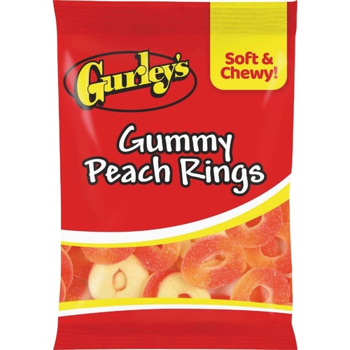 Gurley's 4.5 Oz. Gummy Peach Rings 743784 Pack of 12 Gurley's 743784 | eBay