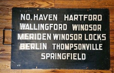New Haven Railroad Bridgeport Ct. Metal Station Gate Sign Trains #42 ...
