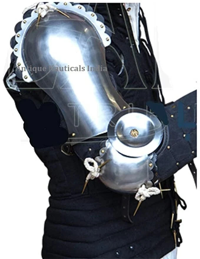 Medieval Splint Spaulders Armour Set of one steel Larp Reenactment | eBay