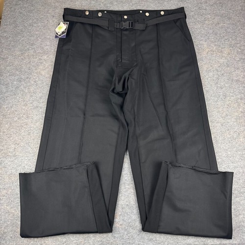 Force PRO Referee Pants Hockey Belted Raw Hem Black Adult XXL 2XL | eBay
