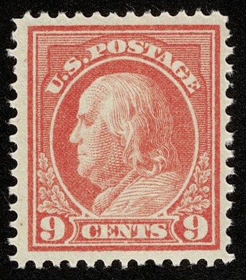 US Stamp Scott#415 9c Benjamin Franklin 1914 Mint NH OG Well Centered ...