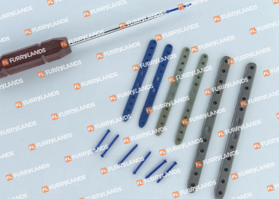 Veterinary 2.4-3.5mm Locking Straight Bridge Plates & LCP Screws Set 67 ...