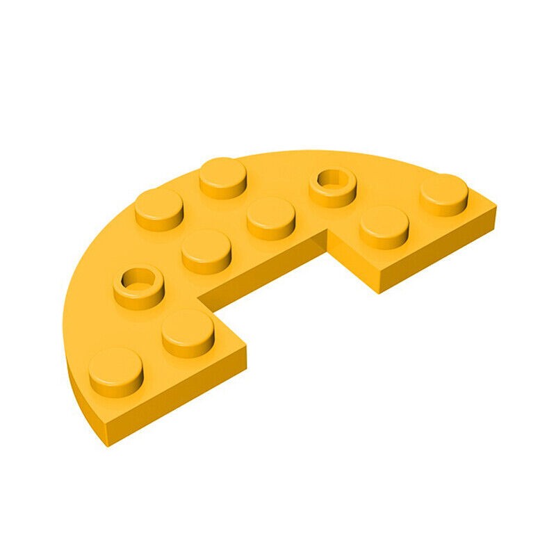 20x Part 18646 Plate Round Half 3x6 with 1x2 Cutout Building Pieces ...