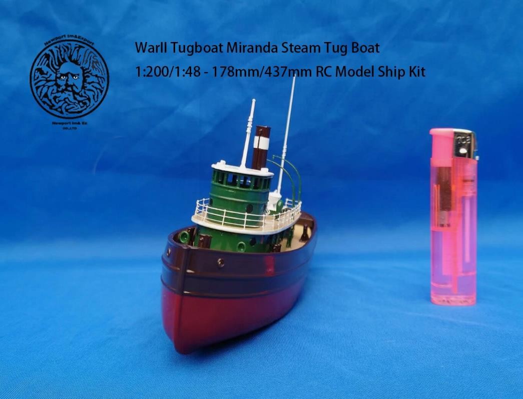 WarII Tugboat Miranda Steam Tug Boat 1:200/1:48 - 178mm/437mm RC Model ...