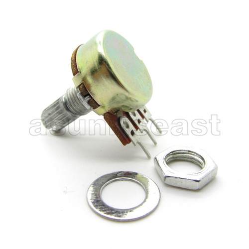 100 x B1K 1000 1K Ohm Linear Taper Rotary Potentiometer Pot 15mm Shaft ...