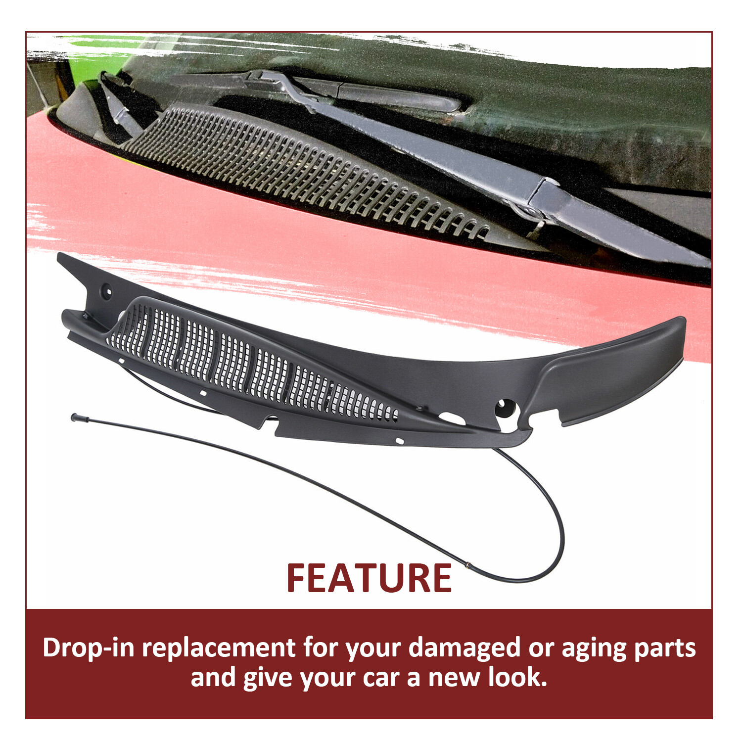 For 96-20 Chevy Express Savana Drivers Side Windshield Wiper Cowl Vent ...