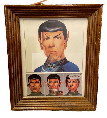 Vintage Star Trek Spock Heineken Beer Framed 8x10” Advertising Comic ...