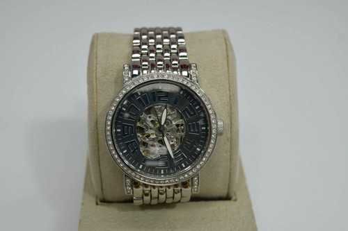 Visage Stainless Steel Automatic See Thru Black Dial Watch | eBay