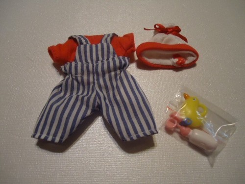 Miniworld Baby Born Striped Denim Overall Set HTF | eBay