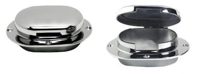 Edelstahl Klüse mit Deckel Ketteneinlauf oval Durchlass Anker Kette ...